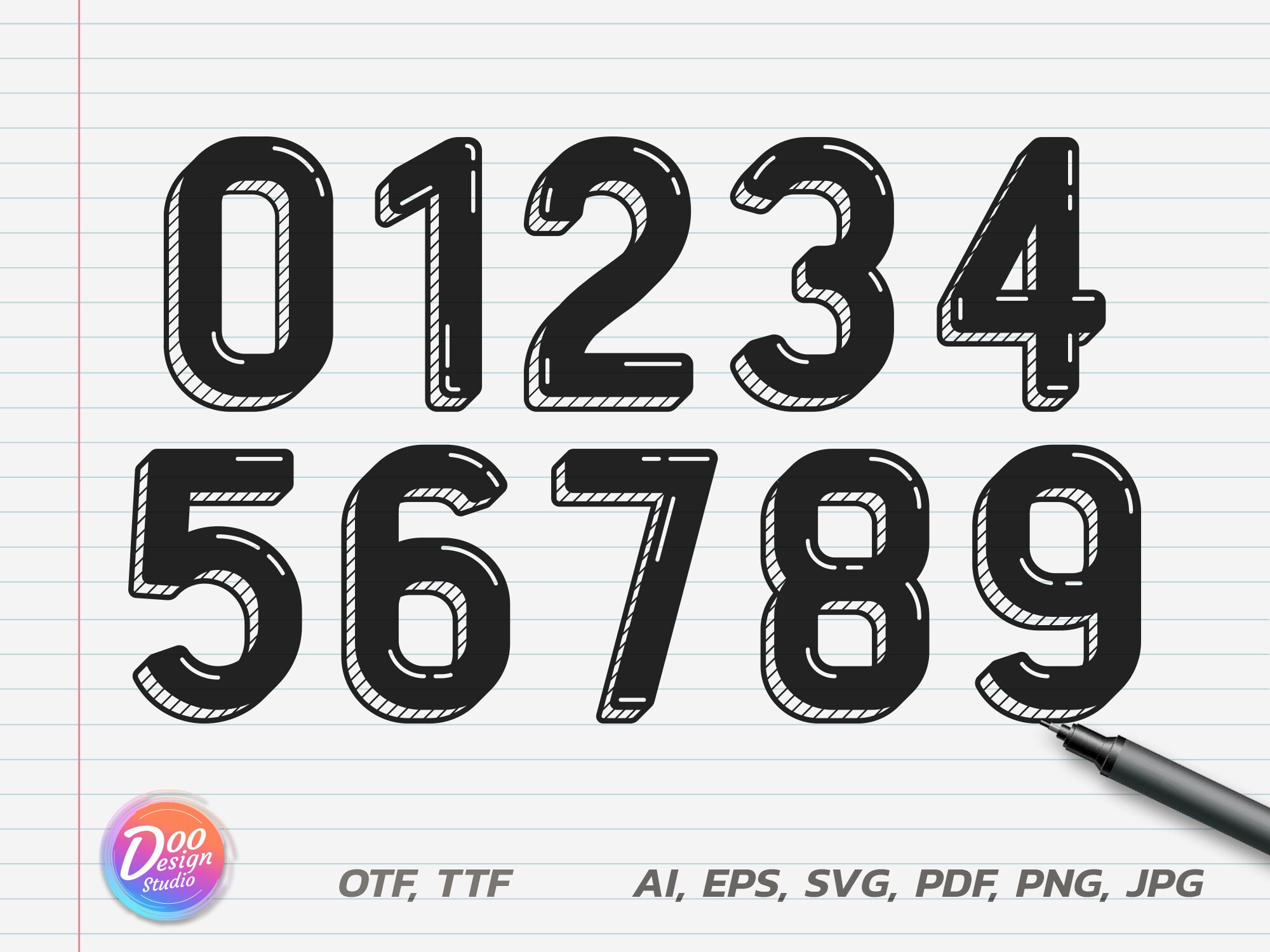 Handwritten 3d Ink Font Alphabet Letter Otf Svg Png, Alphabet Letter ...