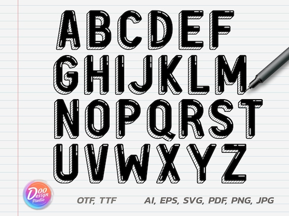 Handwriting Fonts Full Alphabet