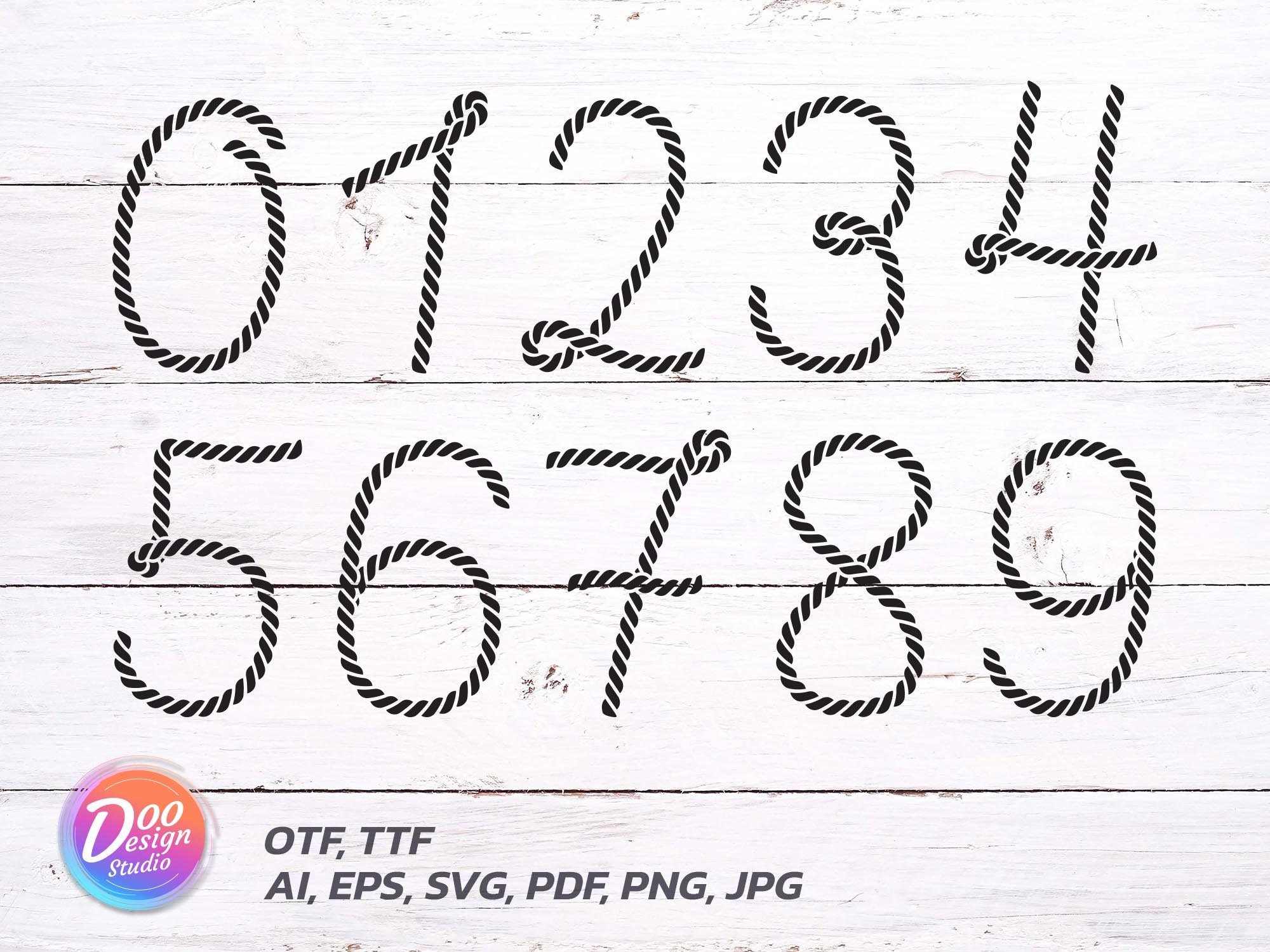 Rope Letters Svg, Fonts Cowboy Svg, Letters Commercial Pdf, Rope Svg ...