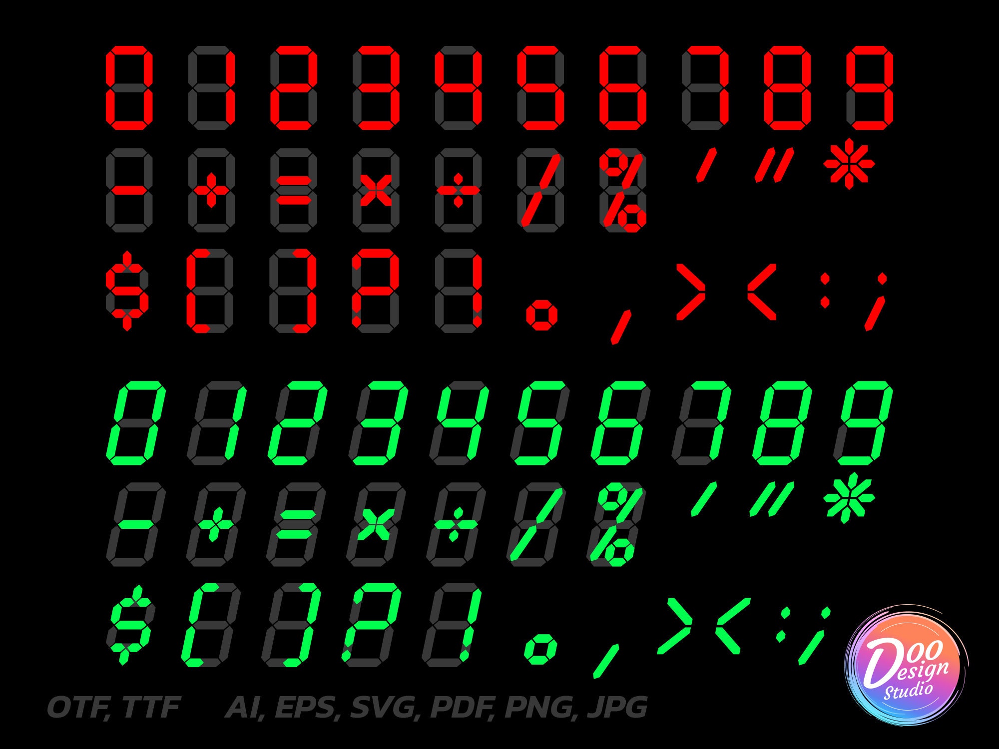 Alarm Clock Font, Clock Font, Digital Clock, Digital Font, Clock Font ...