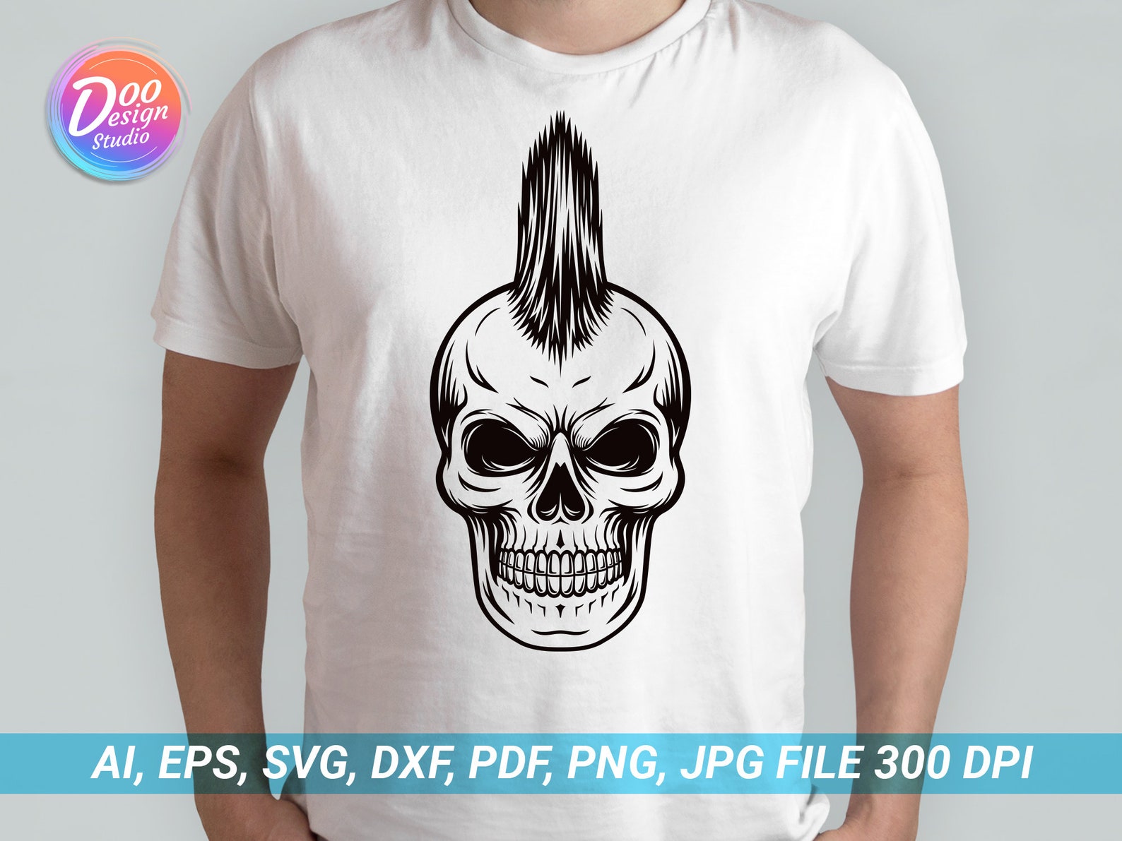 Mohawk Skull Svg, Skull Svg, Skeleton Svg, Skull Clipart, Skull Clip ...