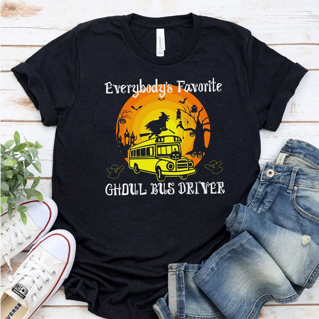 School Bus Driver Halloween Shirt for Bus Driver Funny Tee, Halloween ...