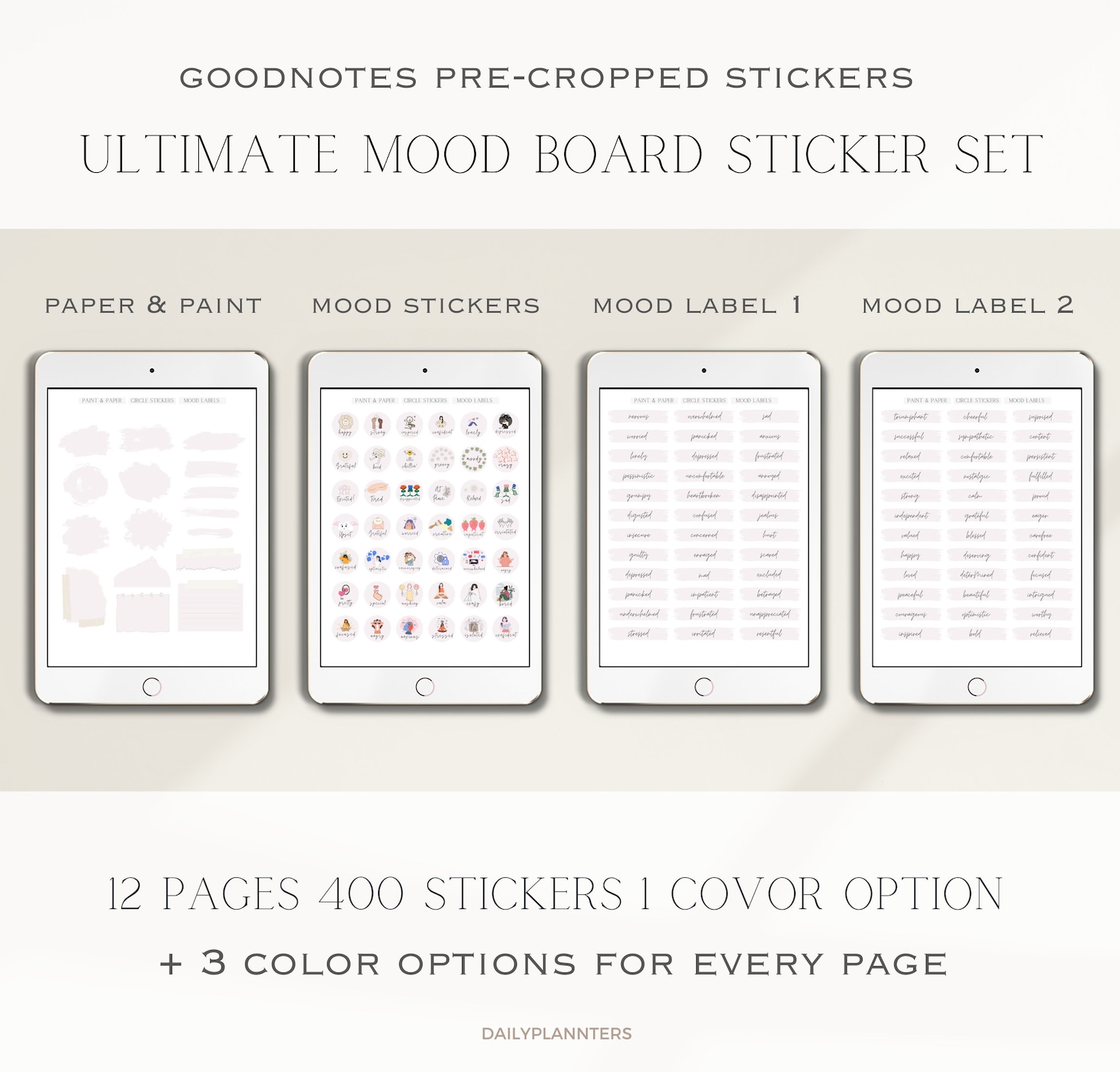 Mood Stickers, Mood Tracker Stickers, Mood Board Stickers, Goodnotes ...