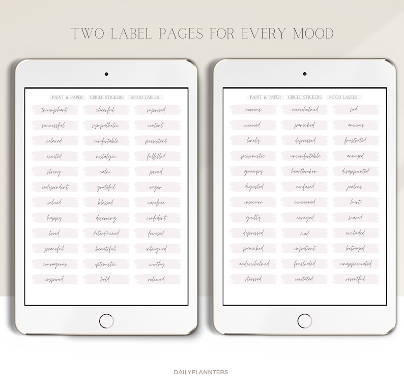 Mood Stickers, Mood Tracker Stickers, Mood Board Stickers, Goodnotes ...