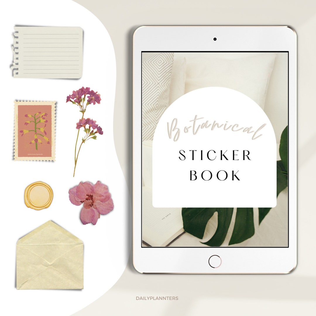 Botanical Stickers, Garden Stickers, Floral Stickers, Goodnotes ...