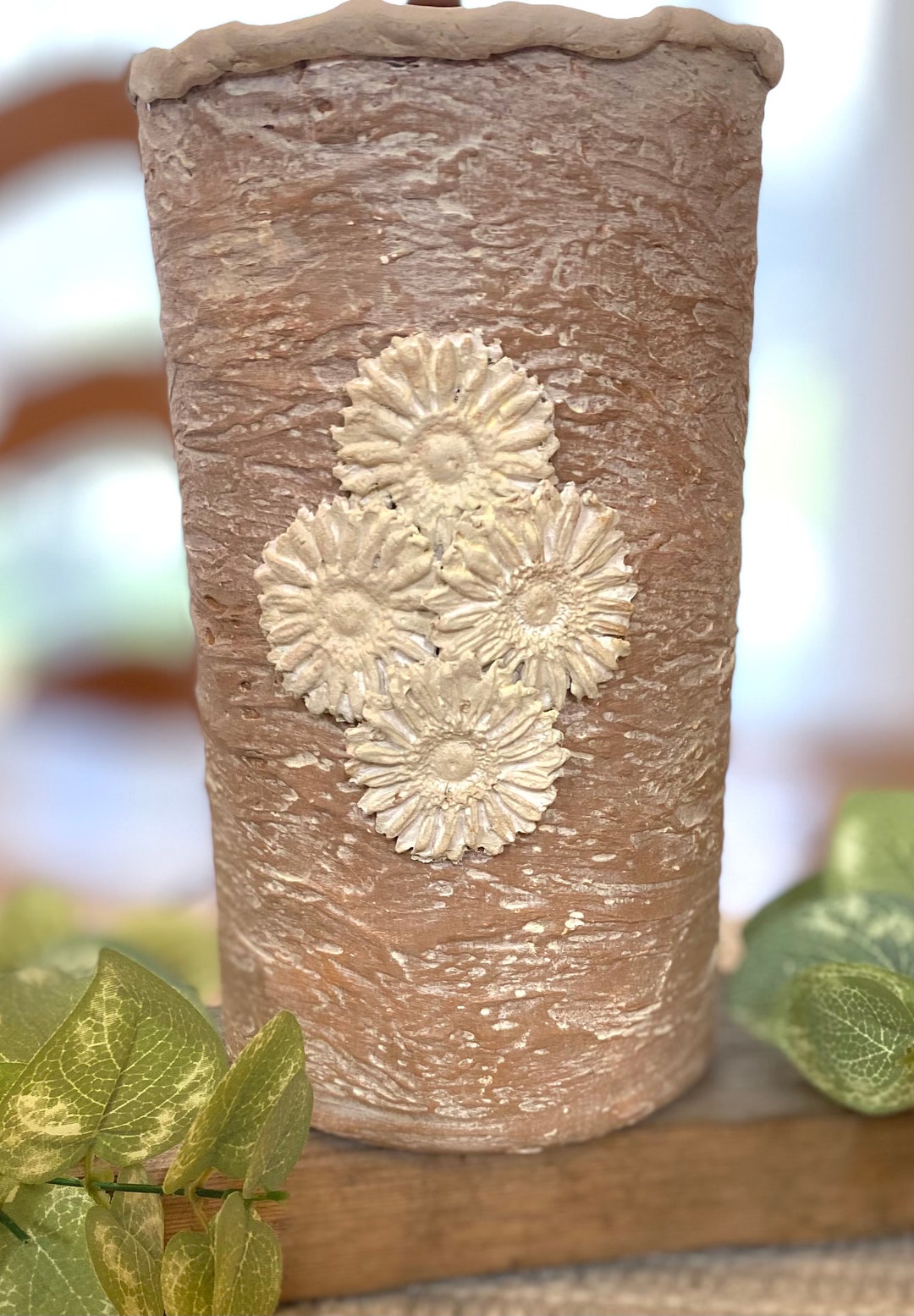 Glass Vase, Upcycle Vase, Painted Vase, Beige Vase, Vases, Vase With ...