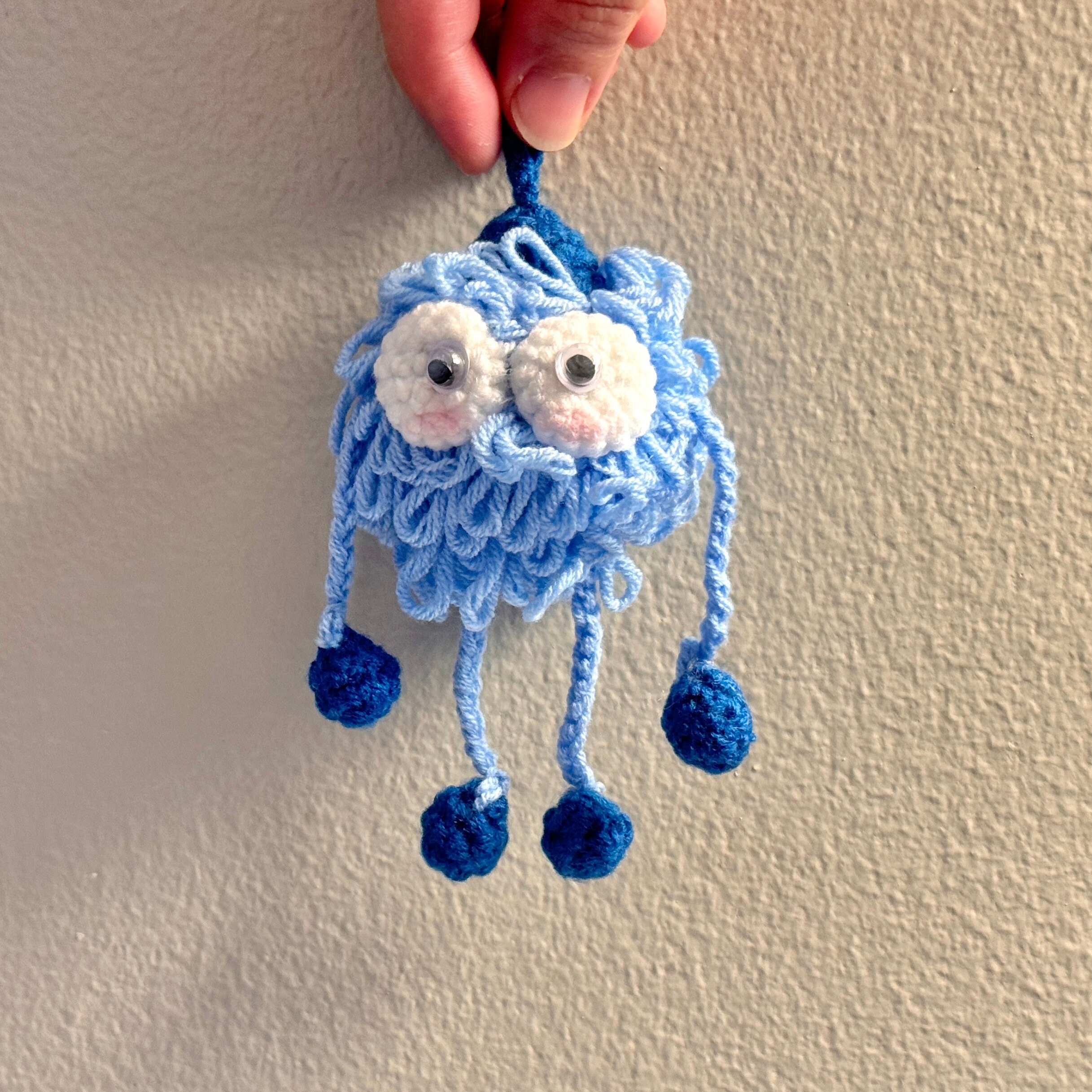 Handmade Crochet Keychain Plush Ball Crafts Cute and Cool Car Backpack ...