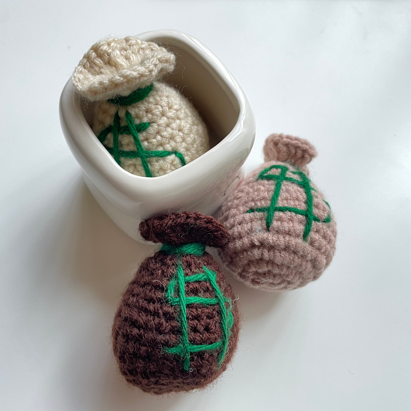 Money Bag Crochet Pdf Pattern, Money Bag Amigurumi Pattern - Etsy