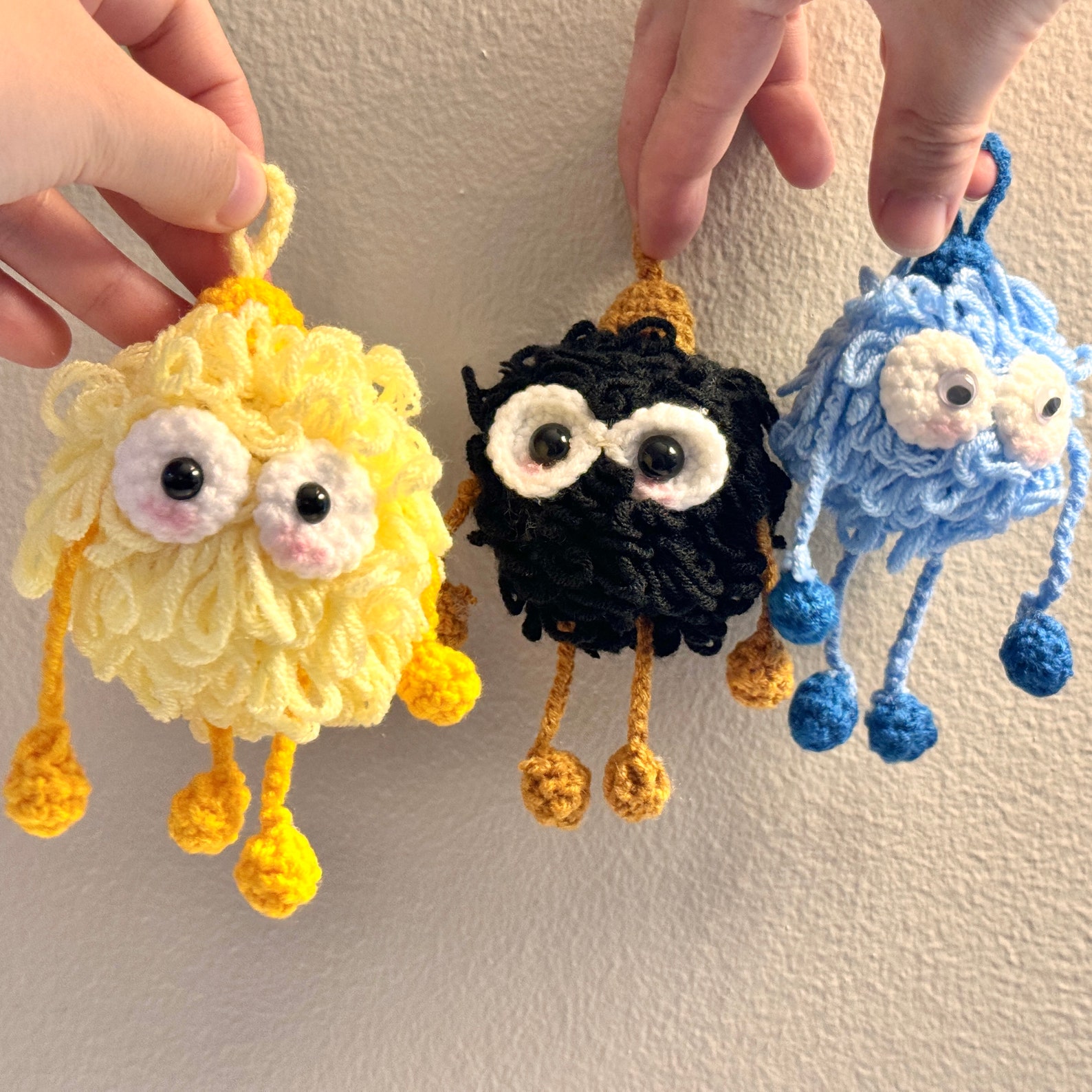 Handmade Crochet Keychain Plush Ball Crafts Cute and Cool Car Backpack ...