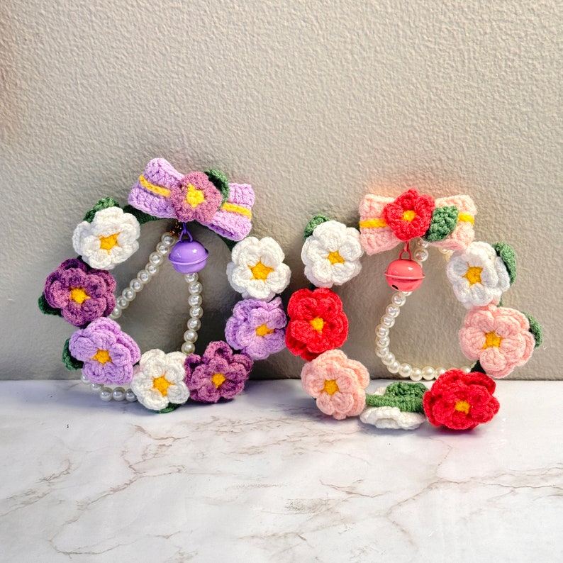 Crochet Car Mirror Hanging Accessories, Rear View Hanging Ornament ...