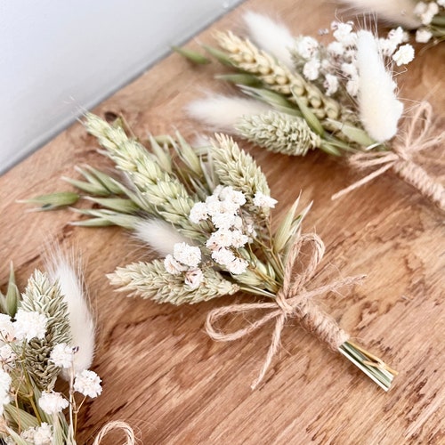 Dried Flower Buttonhole Wedding Buttonhole Butonniere - Etsy