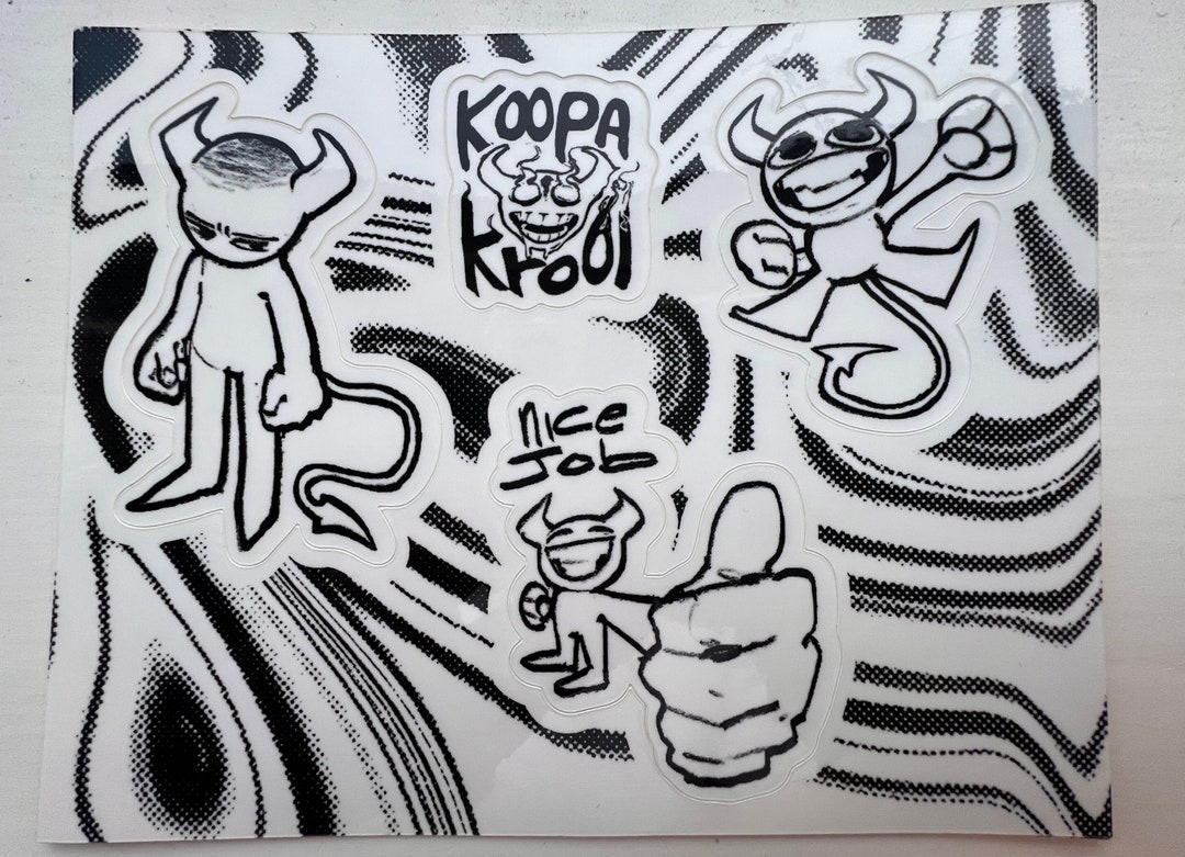 Koopa Krool Demon Zigi Sticker Sheet - Etsy