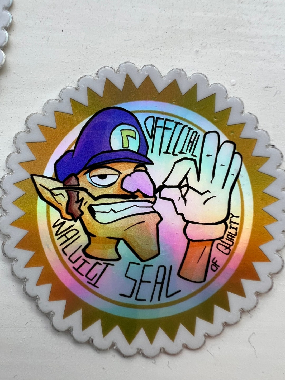 Waluigi Holographic Sticker - Etsy