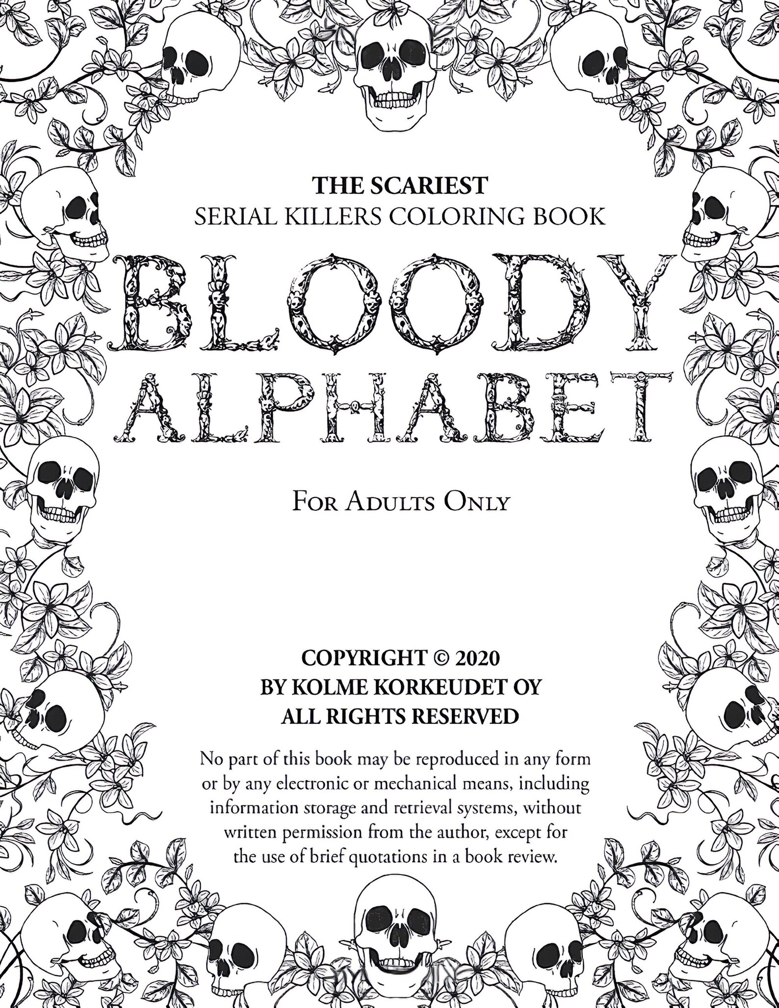 BLOODY ALPHABET: The Scariest Serial Killers Coloring Book. A | Etsy