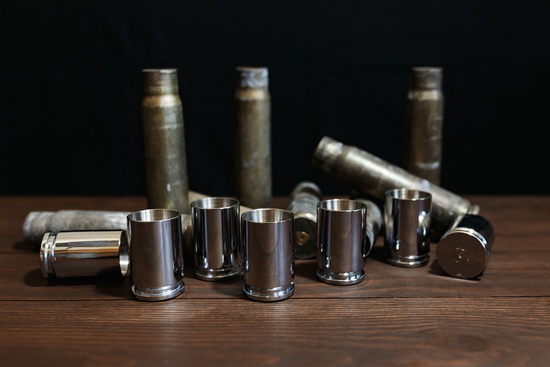 Bullet Casing, Shot Glass, Army Gift, 30mm Bullet Casing, Military Set ...