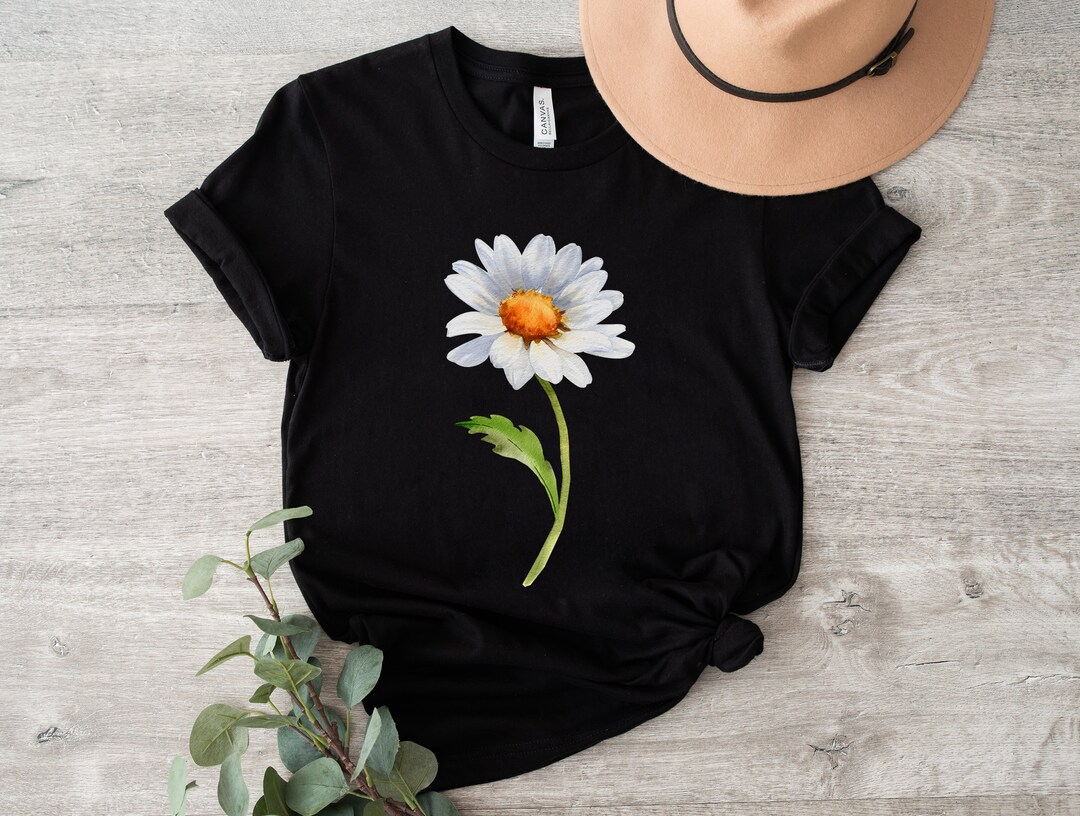 Daisy Shirt, Watercolor Daisy T Shirt, Womens Flower T Shirt ...