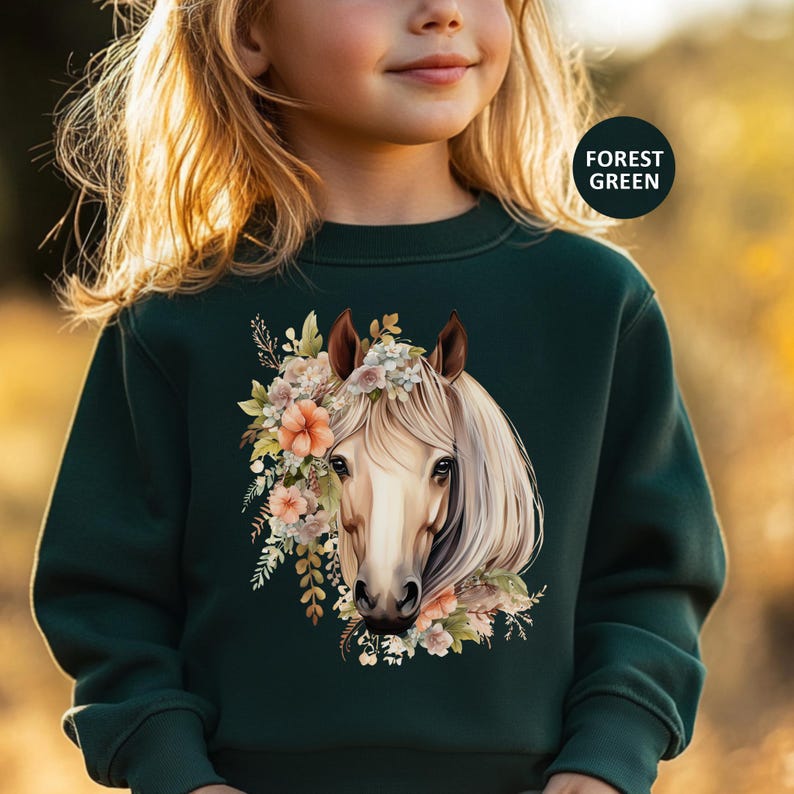 Girls Horse Sweatshirt, Childrens Western Sweatshirt, Horse Rider Gift ...