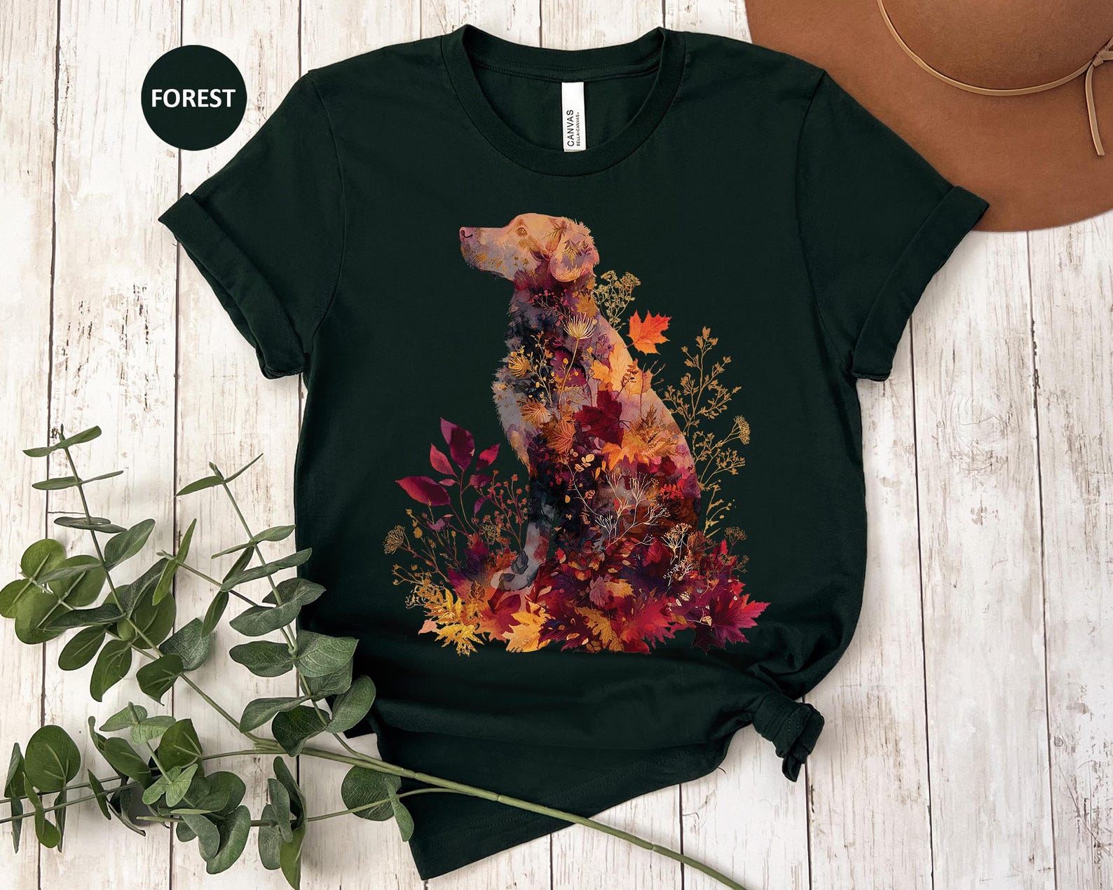 Fall Dog Shirt Gift for Her, Fall Wildflower Dog T-shirt, Womens Dog ...