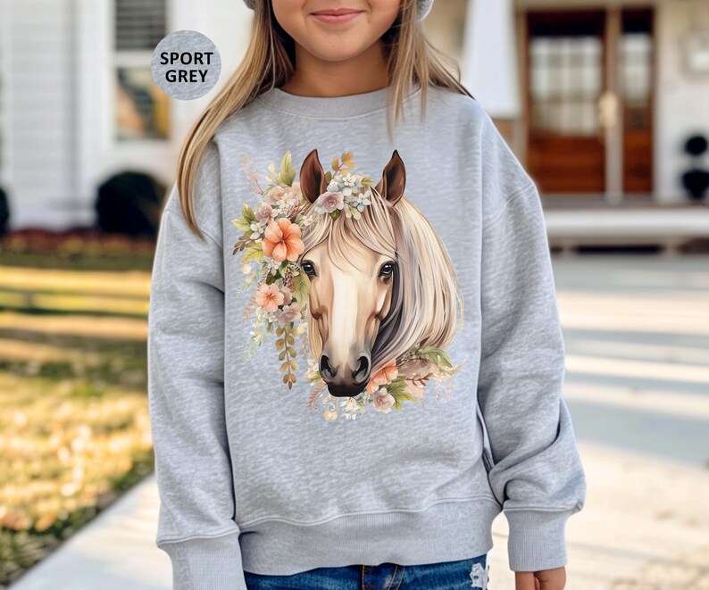 Girls Horse Sweatshirt, Childrens Western Sweatshirt, Horse Rider Gift ...