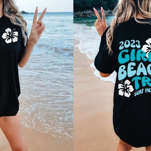 Girls Beach Trip T Shirts, Oversized Beach Trip Shirts, Girls Beach ...
