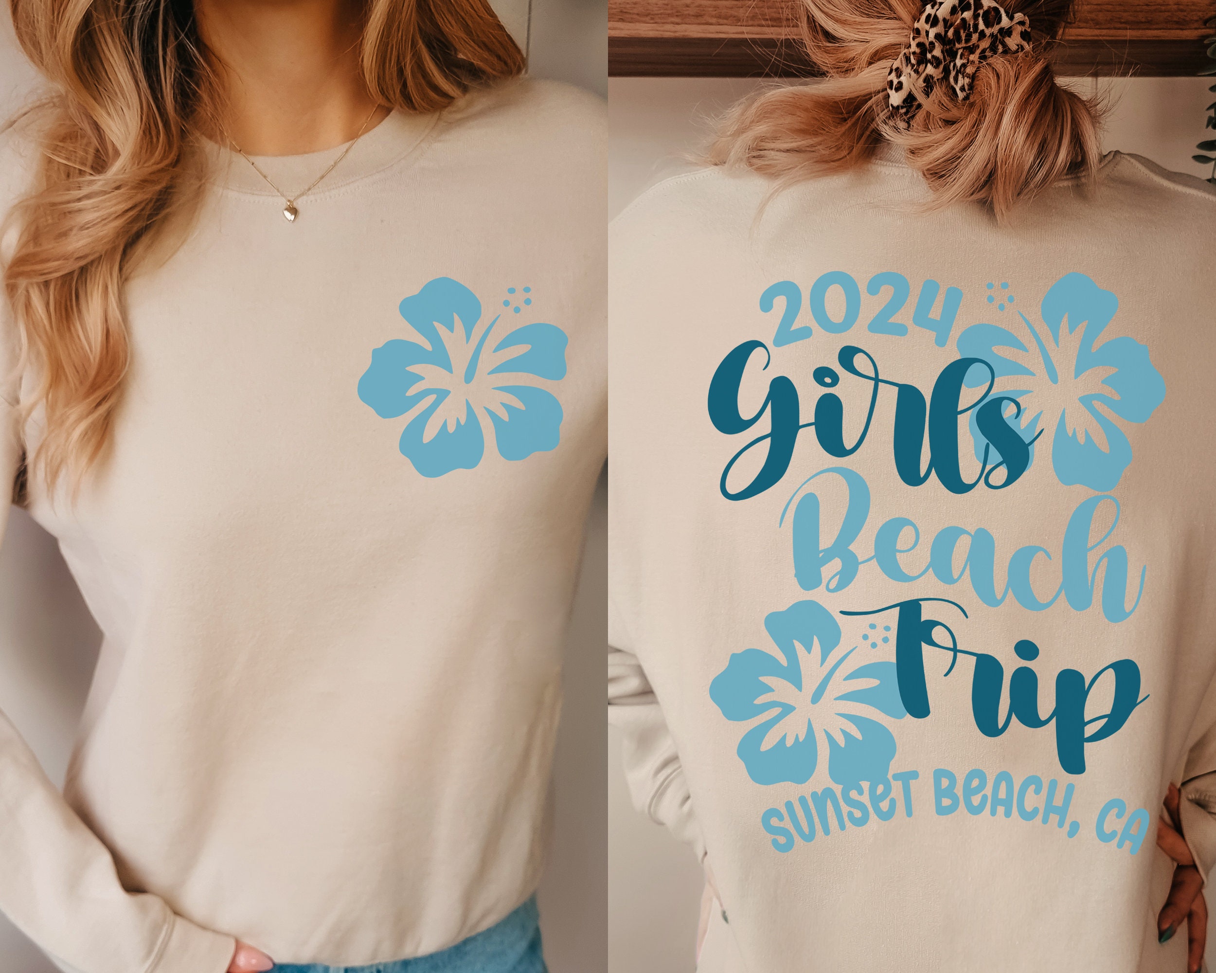 Personalized Girls Trip Sweatshirt, Custom Ladies Trip Sweatshirt ...