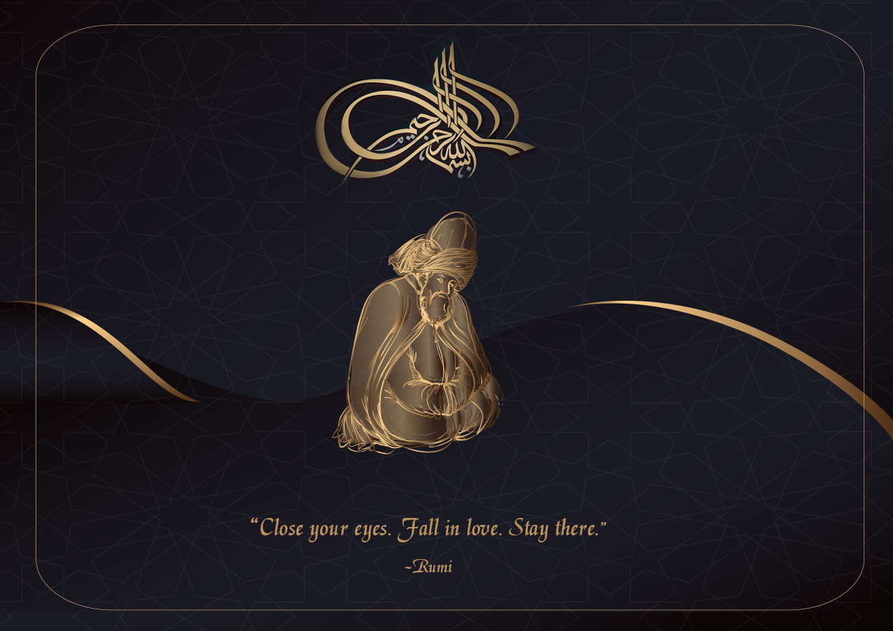 Rumi Love Islamic Quotes Motivational Posters Islamic Wall Art Arabic ...