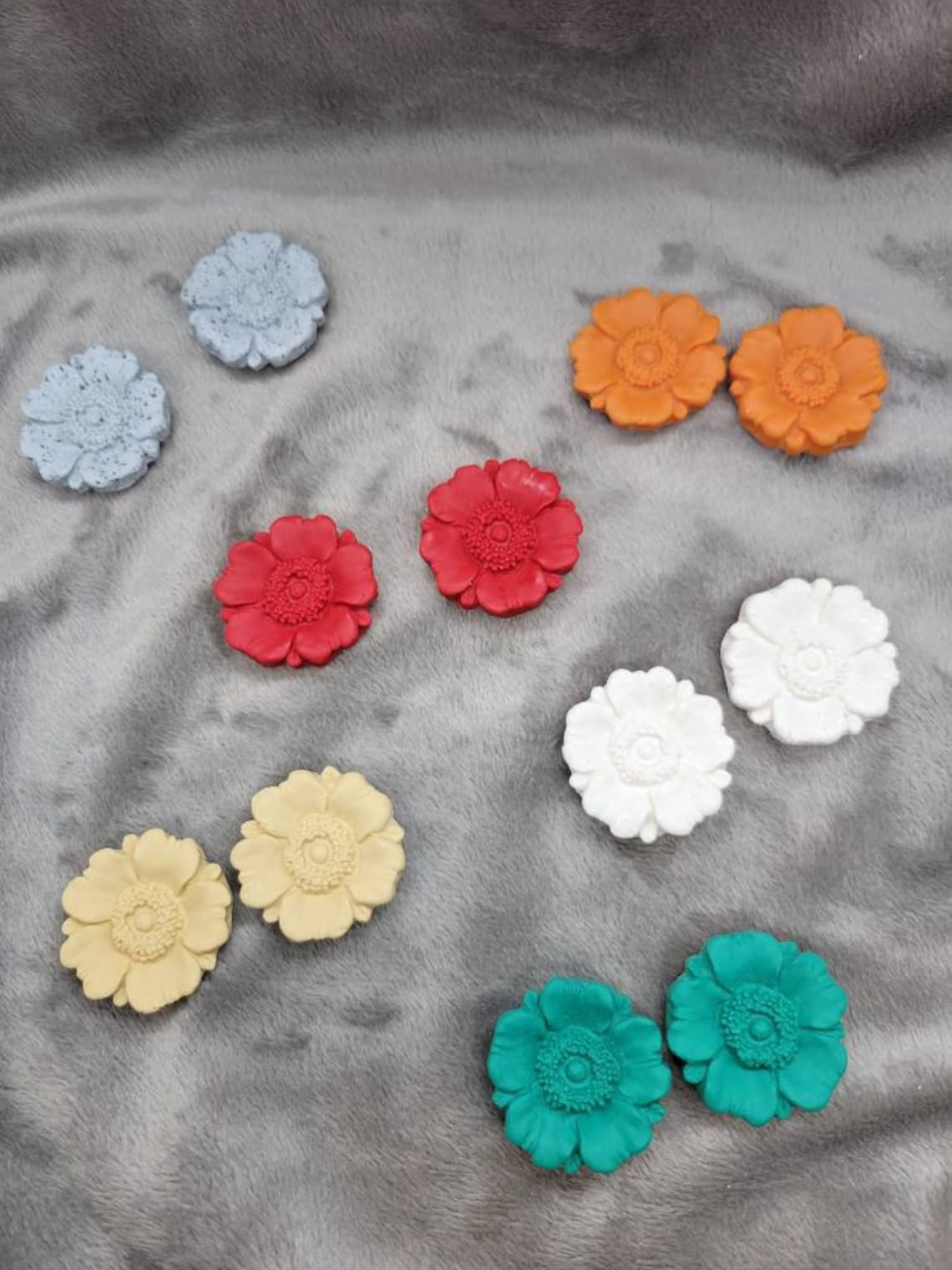Flower Magnets Clay Magnets Poppy Flower Large | Etsy