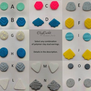 Create Your Own Stud Pack | Customize Stud Sets | Clay Stud Earrings ...