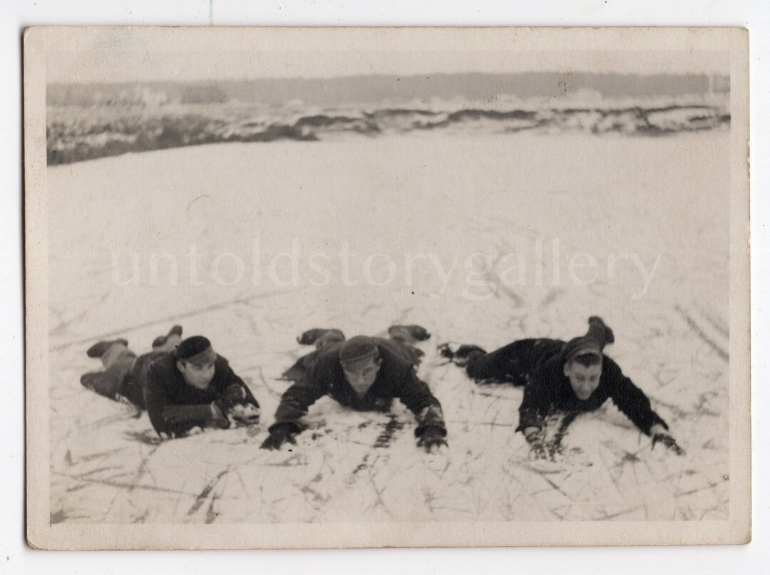 Fallen Ice Skaters on a Lake, Found Vintage Photo - Etsy