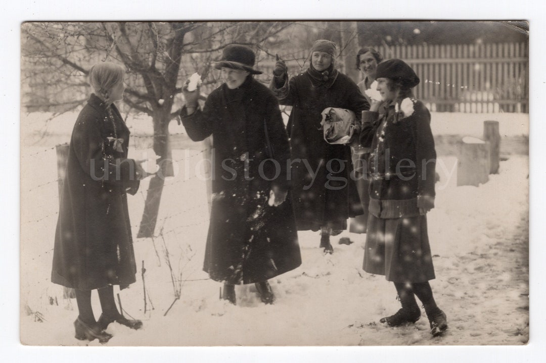 First Snow, Vintage Photo - Etsy