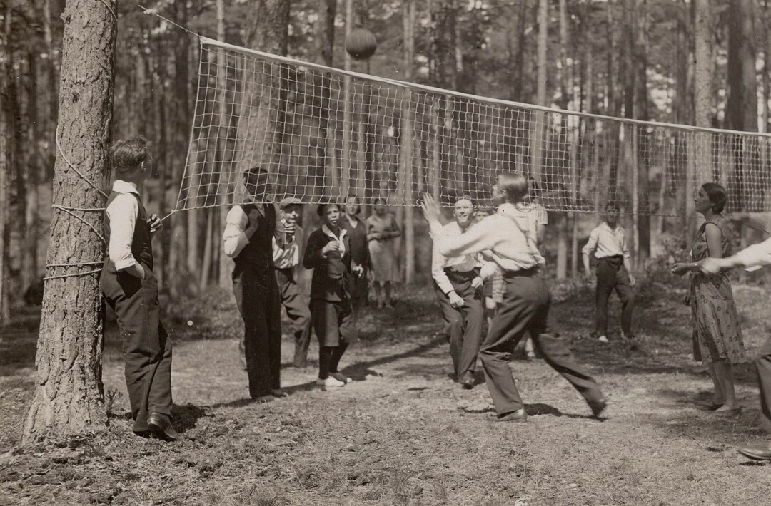 Volleyball Game in Suit, 1920s, Vintage Photo - Etsy Australia