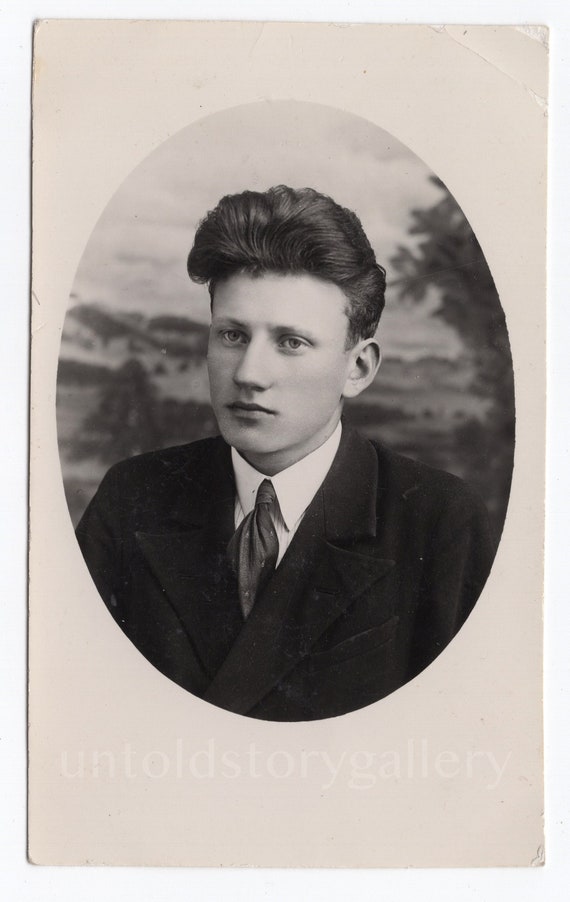 Portrait of a Young Man Vintage Photo - Etsy