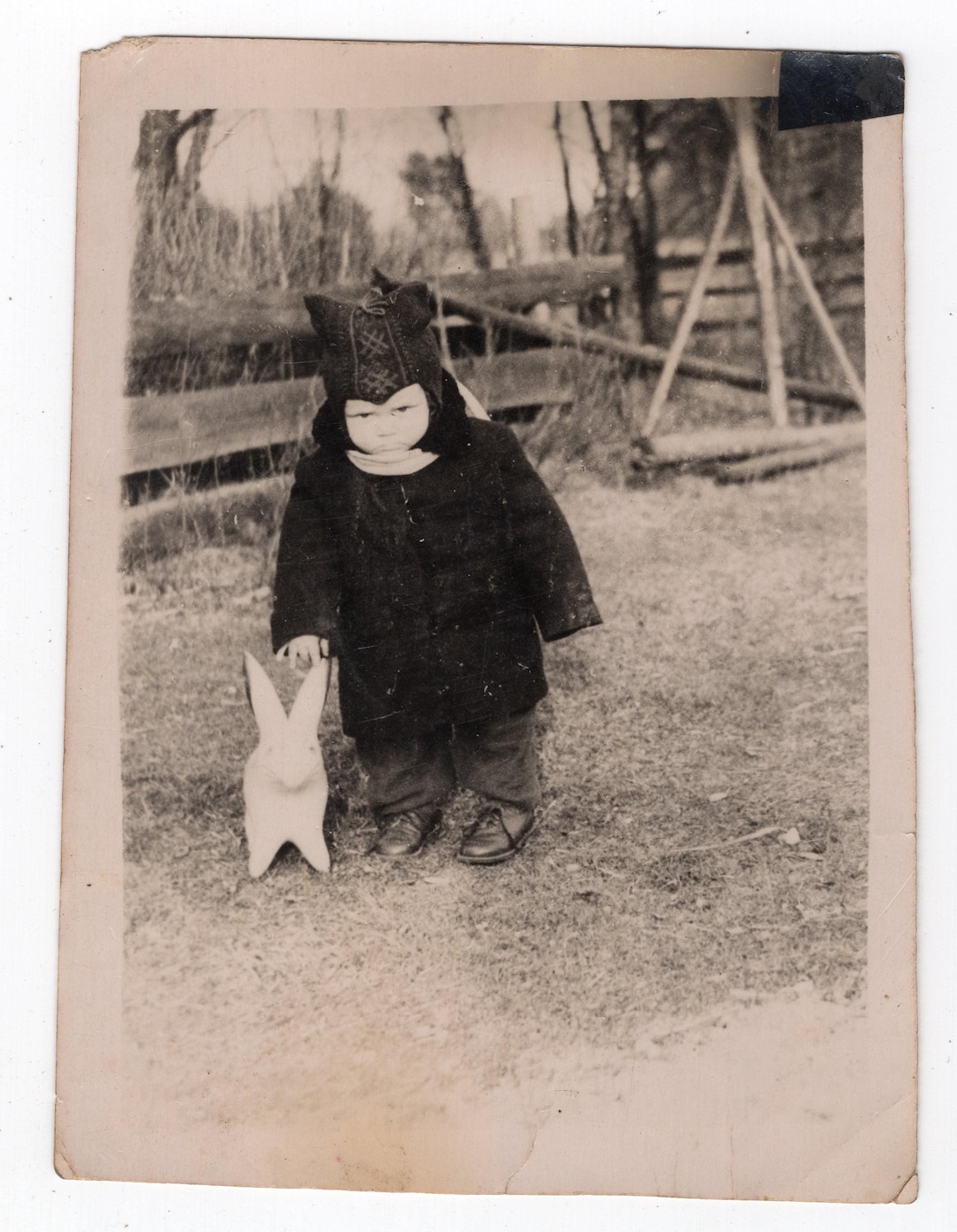 Grumpy Kid With a Toy, Vintage Photo - Etsy