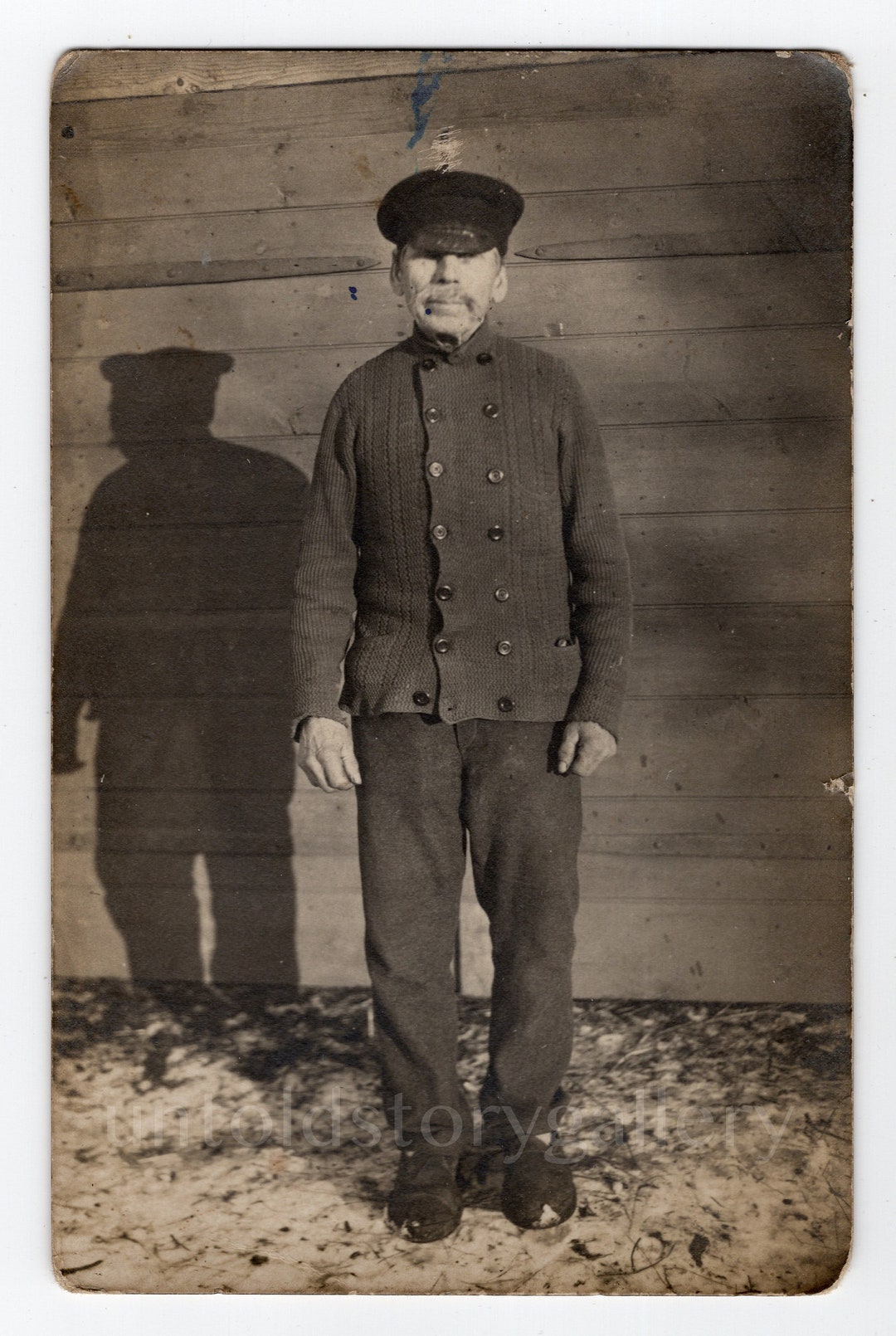 Old Man and His Shadow, Found Vintage Photo - Etsy
