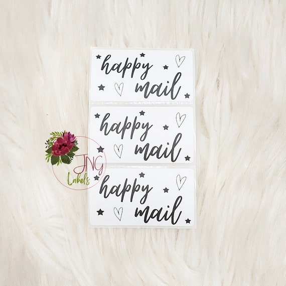 Happy Mail Labels Stickers Packaging Small Business - Etsy