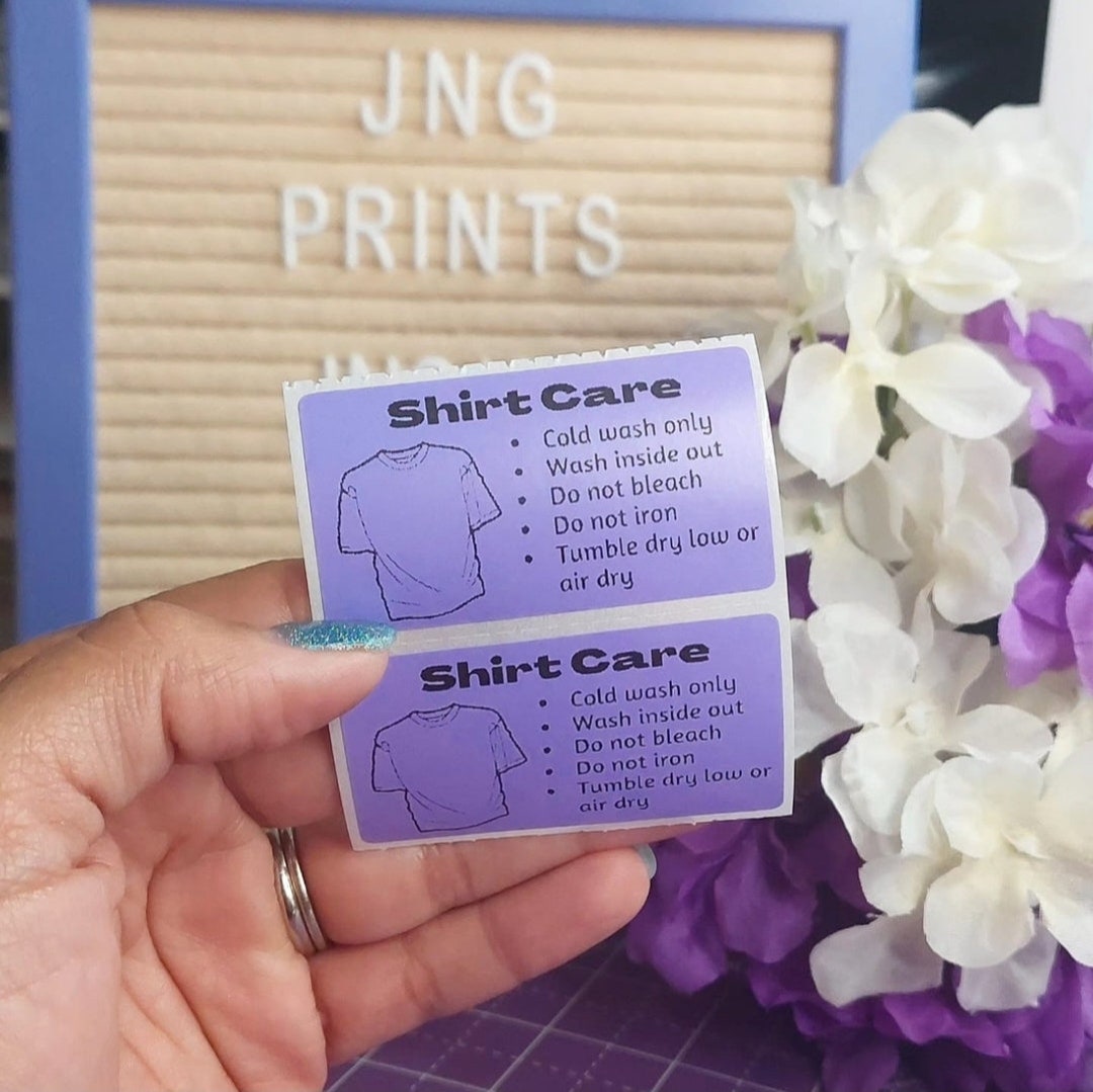 Shirt Care Instructions Labels/stickers T-shirt Thermal - Etsy