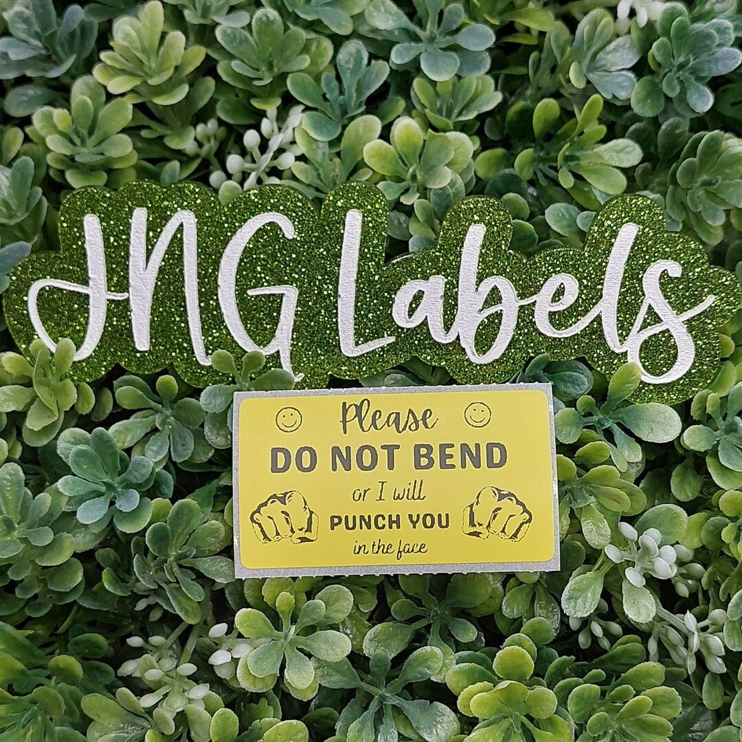 Please Do Not Bend or Punch Face Stickers Packaging Labels - Etsy
