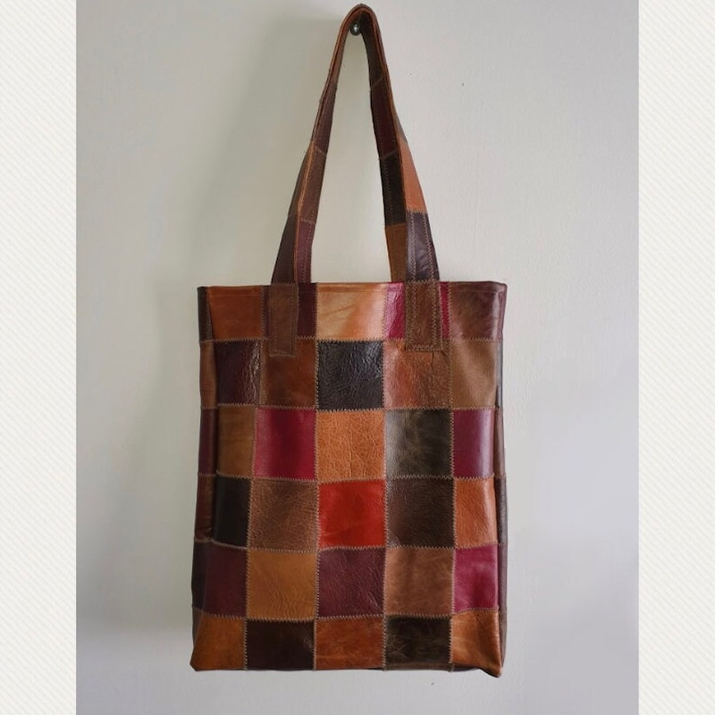 Patchwork Leather Bags - Etsy