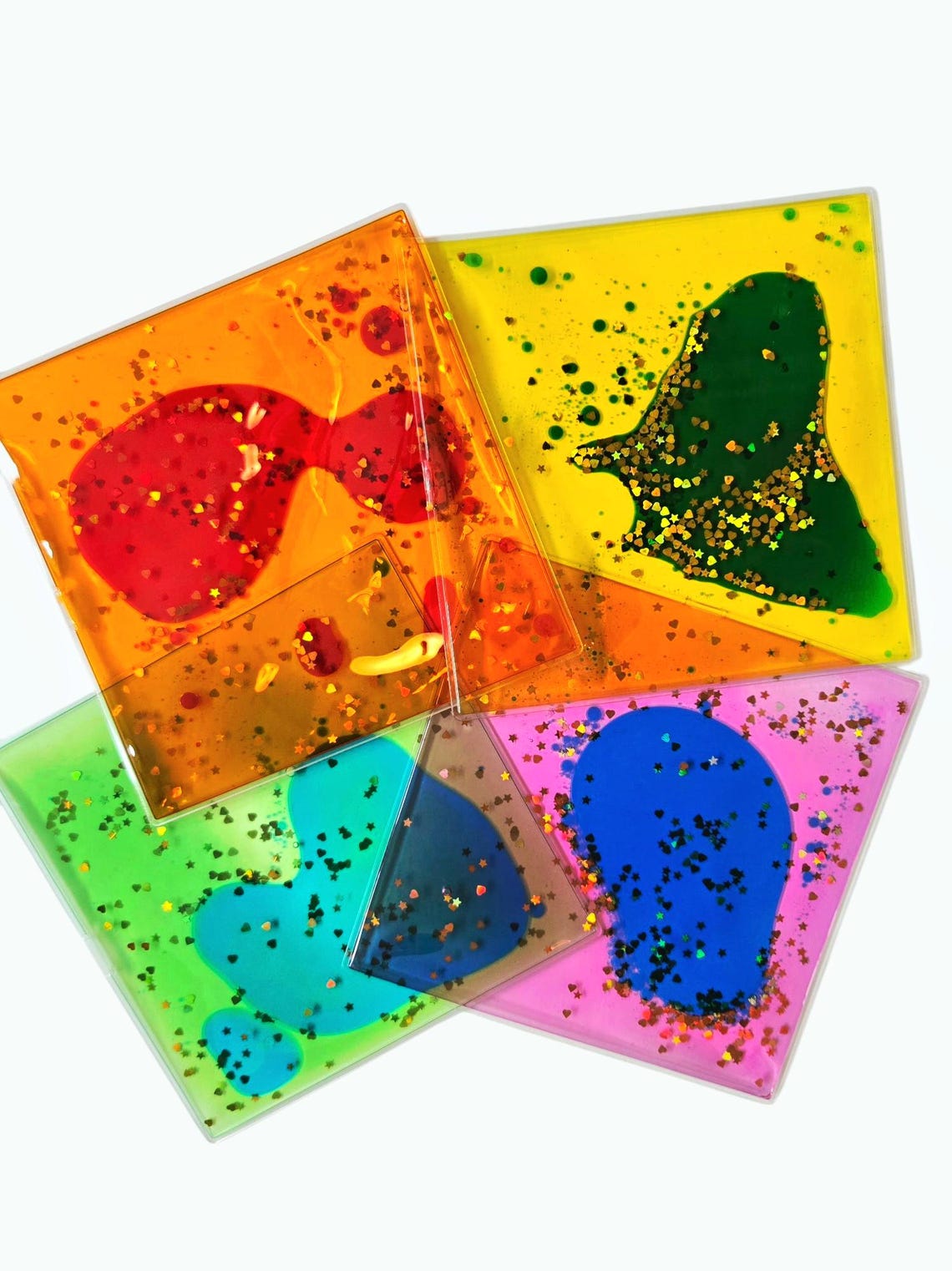 Sensory Squish Mat: Liquid Motion Fidget Toy, Color Mixing - Etsy