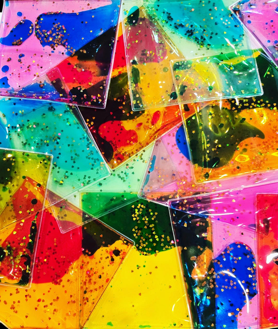 Sensory Squish Mats (20): Liquid Motion Fidget Toy, Color Mixing, - Etsy