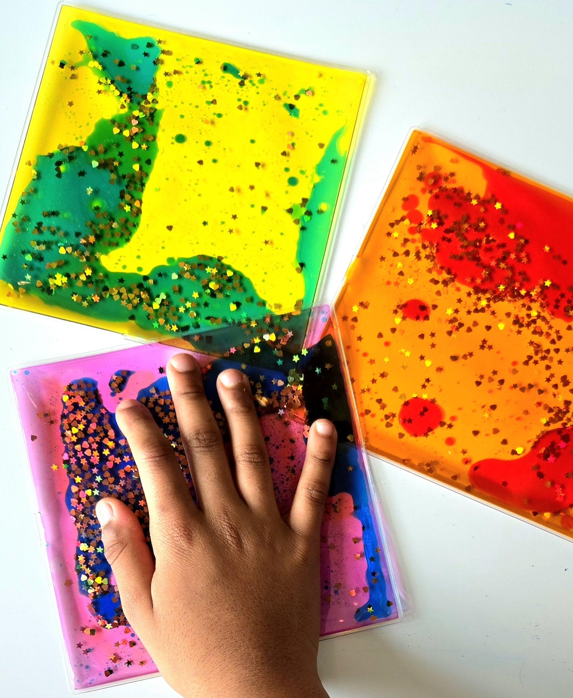 Sensory Squish Mat: Liquid Motion Fidget Toy, Color Mixing - Etsy