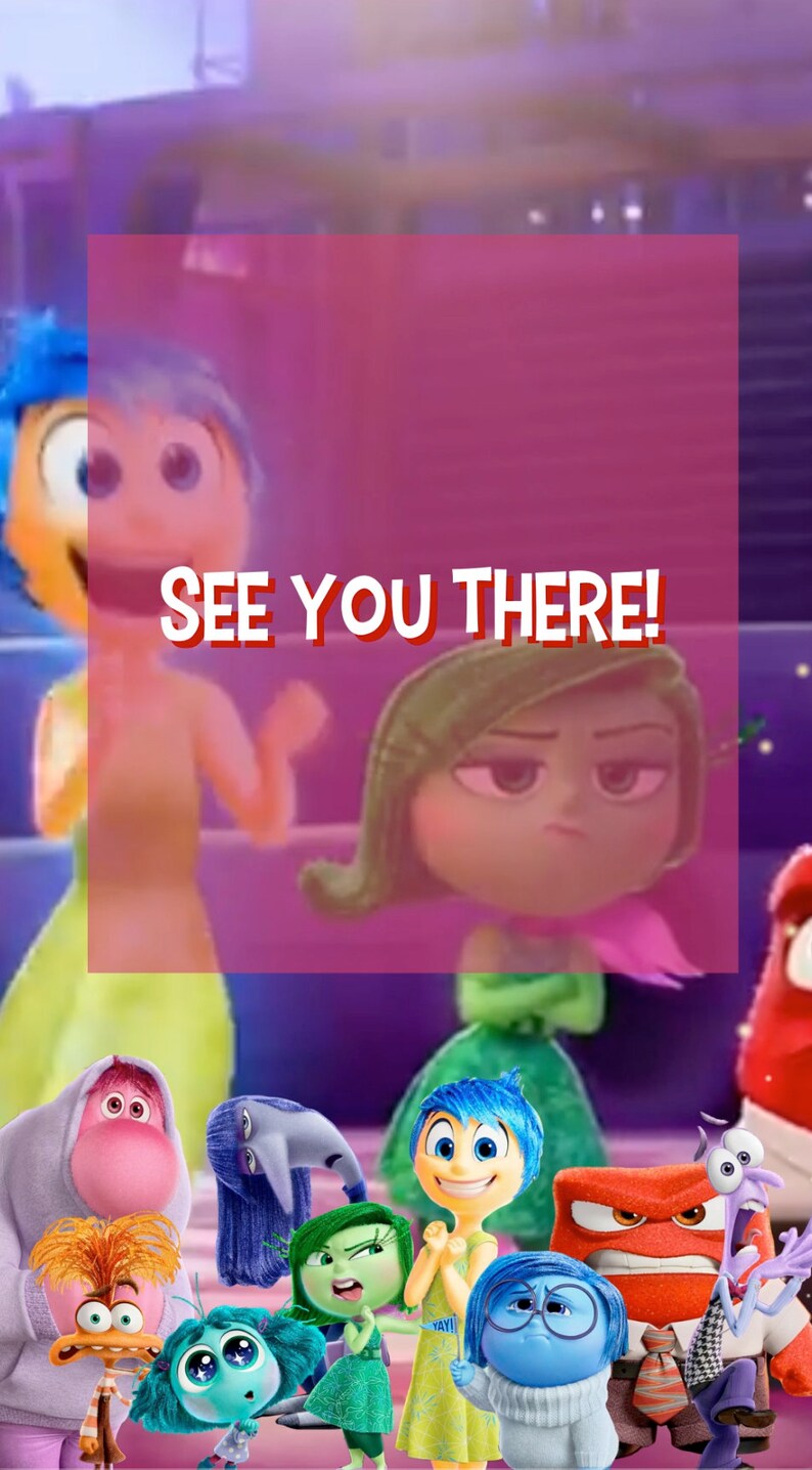 INSIDE OUT 2, Digital Invitation, Electronic Inside Out Birthday ...