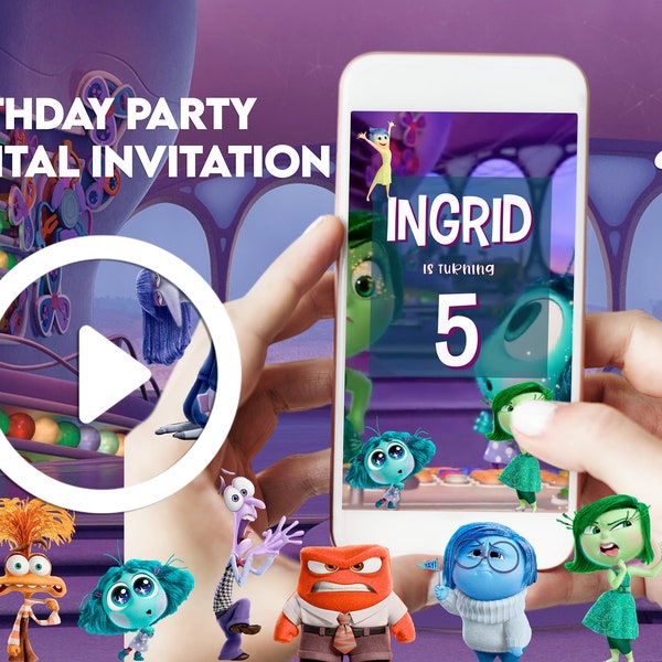 Inside Out Invite - Etsy