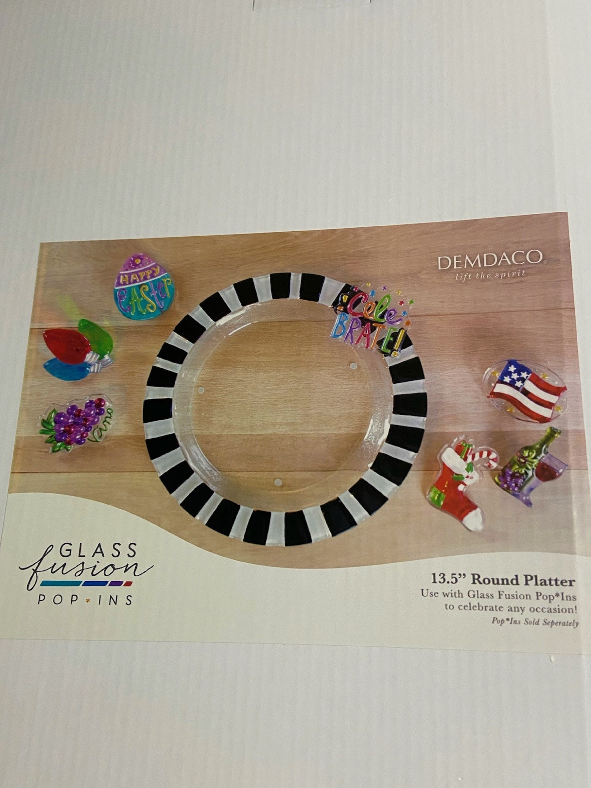 Black & White Round Pop-in Platter 13.5 in Dia, - Etsy