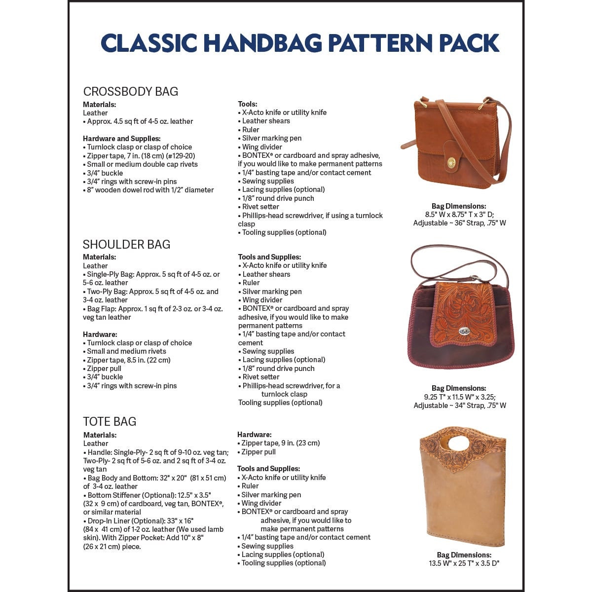 Handbag Pattern Pack, Classic - Etsy