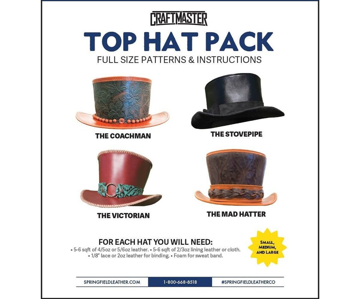 TOP HAT PACK (includes All 4 Styles) - Etsy