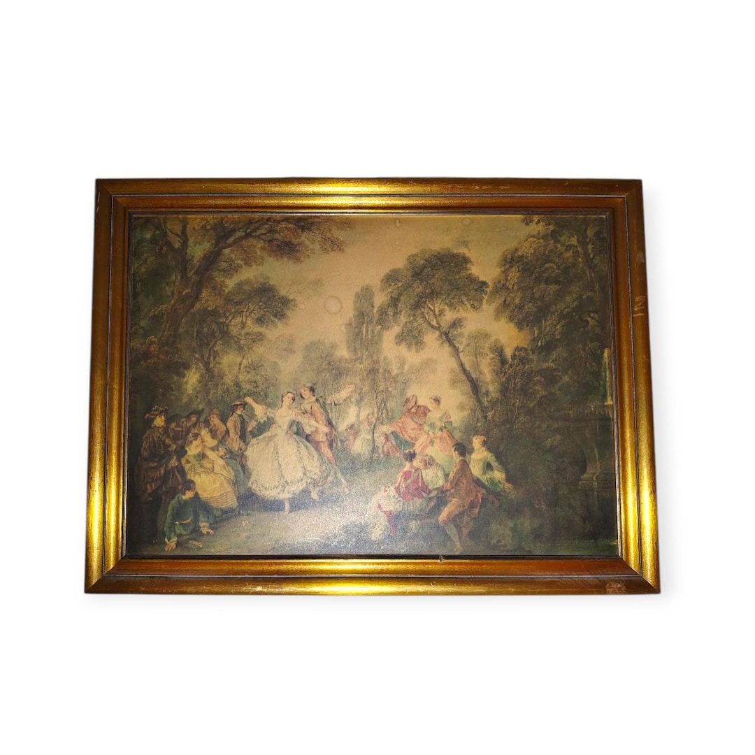 Vintage Rococo Dance Scene Print – Lancret Style Aristocratic Garden ...