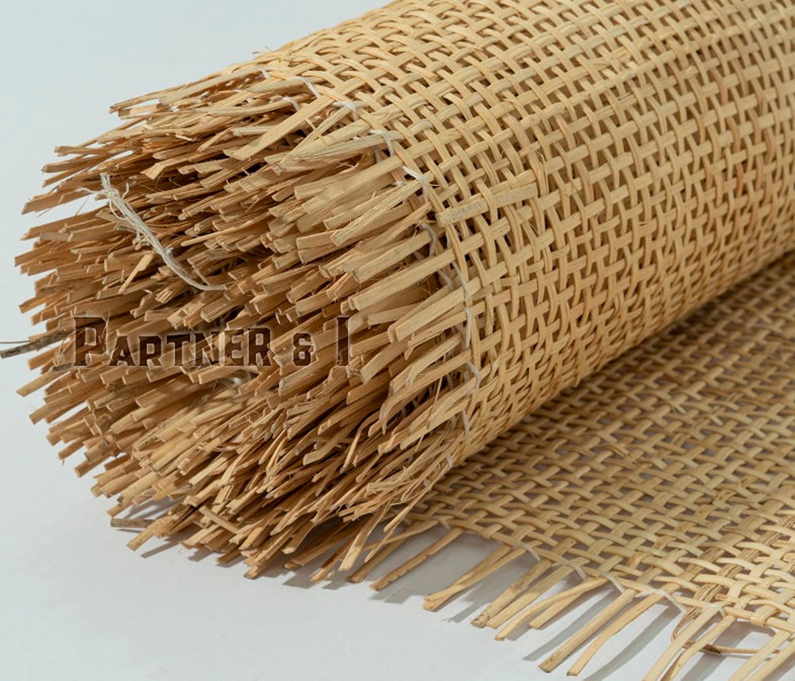 18" Wide, Natural Radio Weave, Cane Webbing Roll, Light Beige Color ...