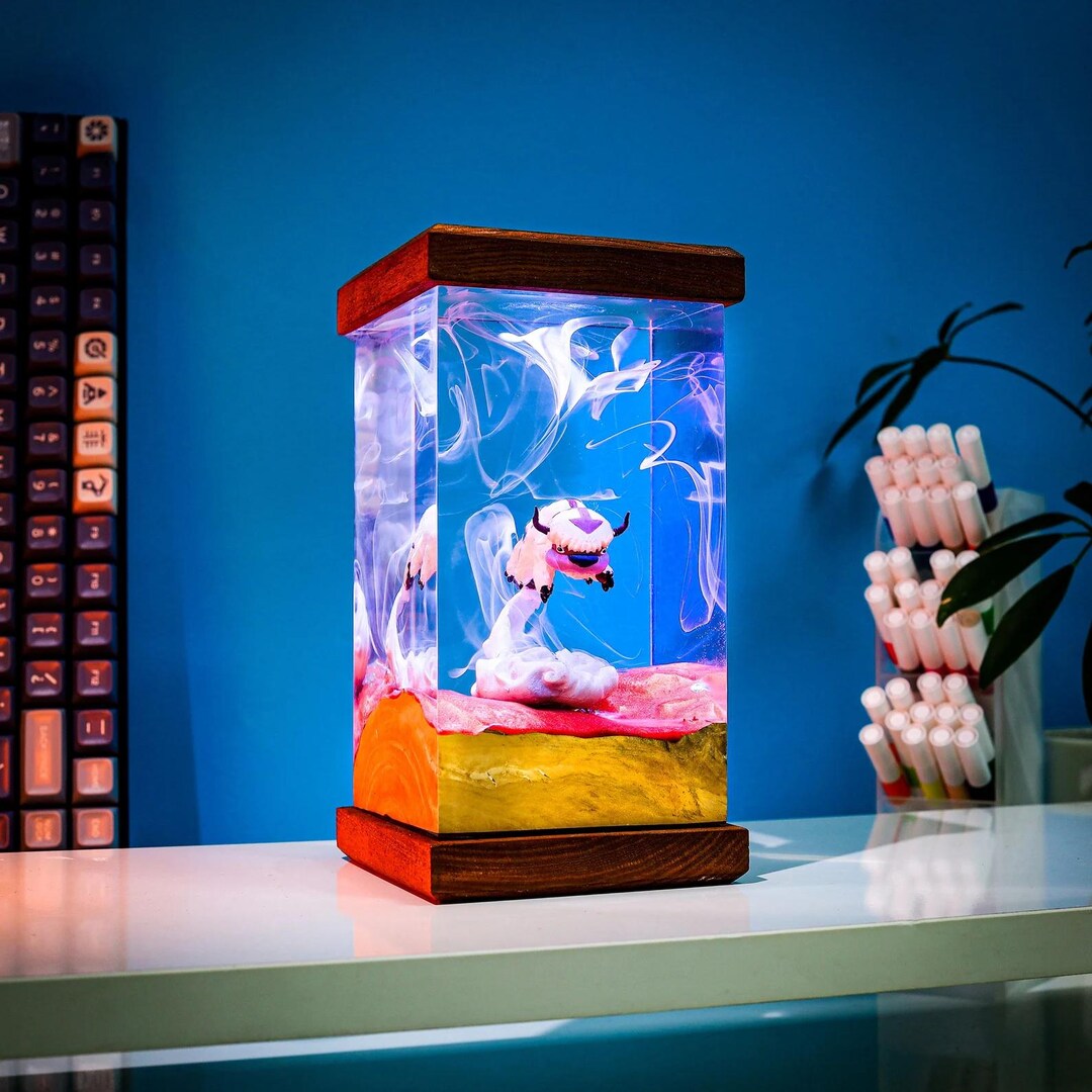 Appa Resin Light Diorama | Avatar the Last Airbender LED Cube | Flying ...
