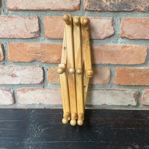 Wooden Accordion Peg Rack Vintage Wood 10 Peg Hanging Rack - Etsy